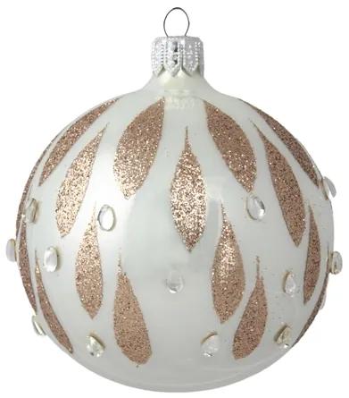Vánoční baňka perleťová dekor