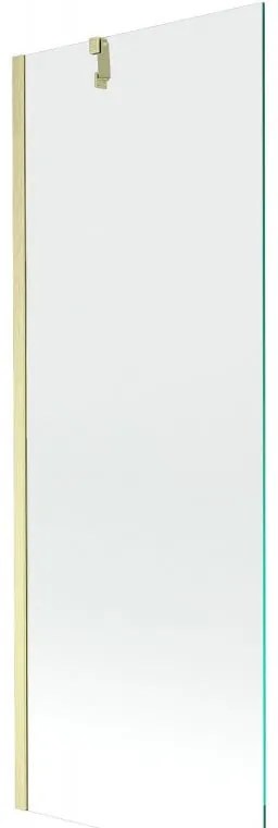 Mexen Next, 1-křídlová vanová zástěna 70 x 150 cm, 6mm čiré sklo, zlatá matná, 895-070-000-00-00-55