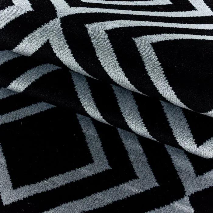 Vopi | Kusový koberec Costa 3525 black - 80 x 250 cm