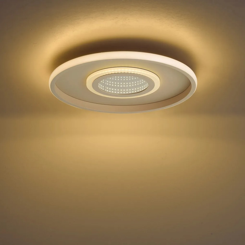 Moderní stropní svítidlo bílé vč. LED 3-stupňový vypínač - Frini
