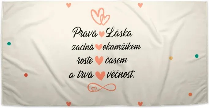 Sablio Ručník Pravá láska - 50x100 cm