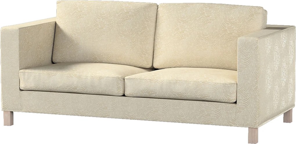 Potah na pohovku IKEA  Karlanda rozkládací, krátký barva béžová látka lesklé, pletený vzor, vzorované