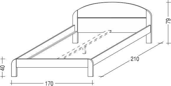 Gazel Dřevěná postel Berghen - nízké čelo 200x90 Smrk
