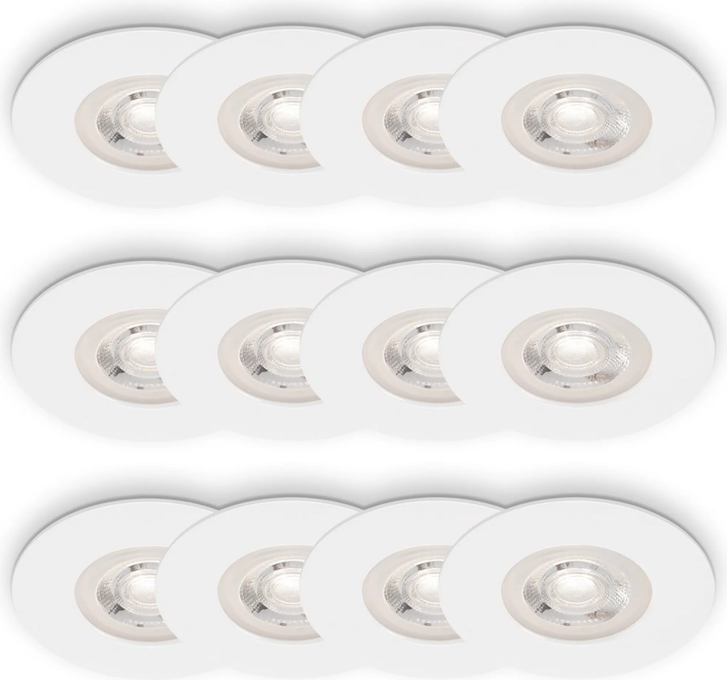 Briloner Vestavná LED svítidla (Sada 12 kusů, bílá)