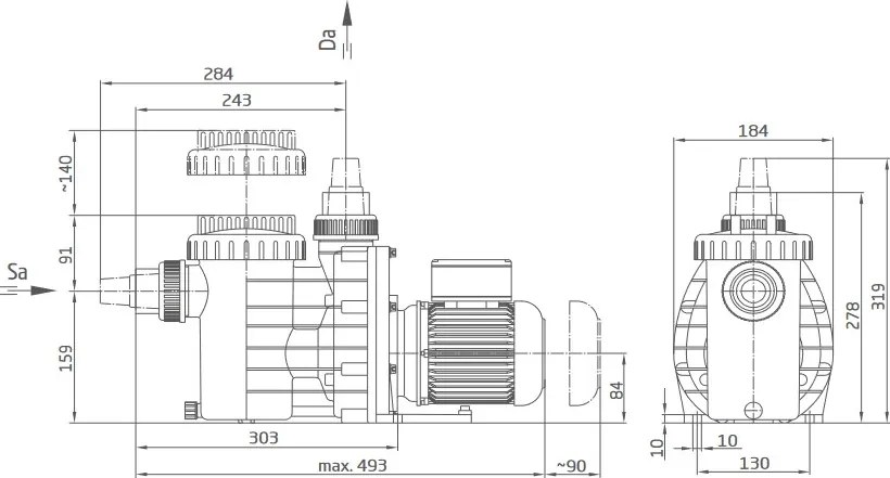 Bazénové čerpadlo BADU Magic 4 – 4 m³/h, 230 V