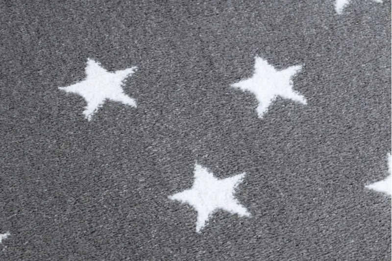 Dywany Łuszczów, Dětský kusový koberec Petit Cloud stars grey, 140x190, šedá, dětský pokoj