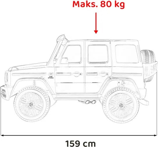 Elektrické autíčko Mercedes Benz G63 AMG XXL bílé