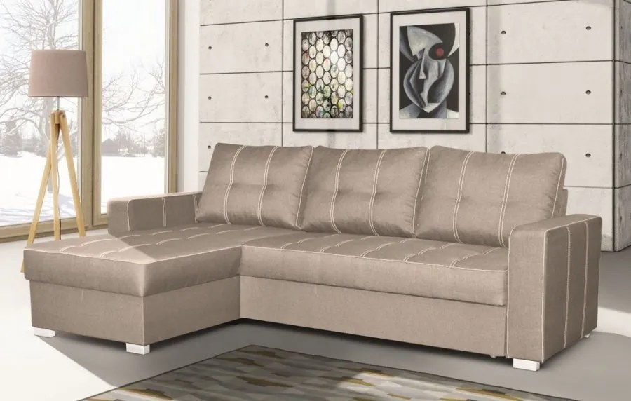 Casarredo - Komfort nábytek Rohová sedací souprava DURANGO, rozkládací s úložným prostorem, výběr barev | potah: casablanca 2311