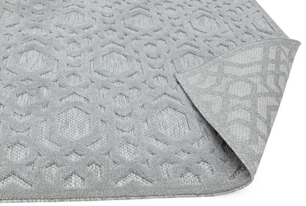 Tribeca Design Kusový koberec Secco Silver Geometric Rozměry: 80x150 cm