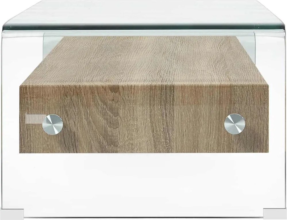 Konferenční stolek čirý 98 x 45 x 31 cm tvrzené sklo 284747
