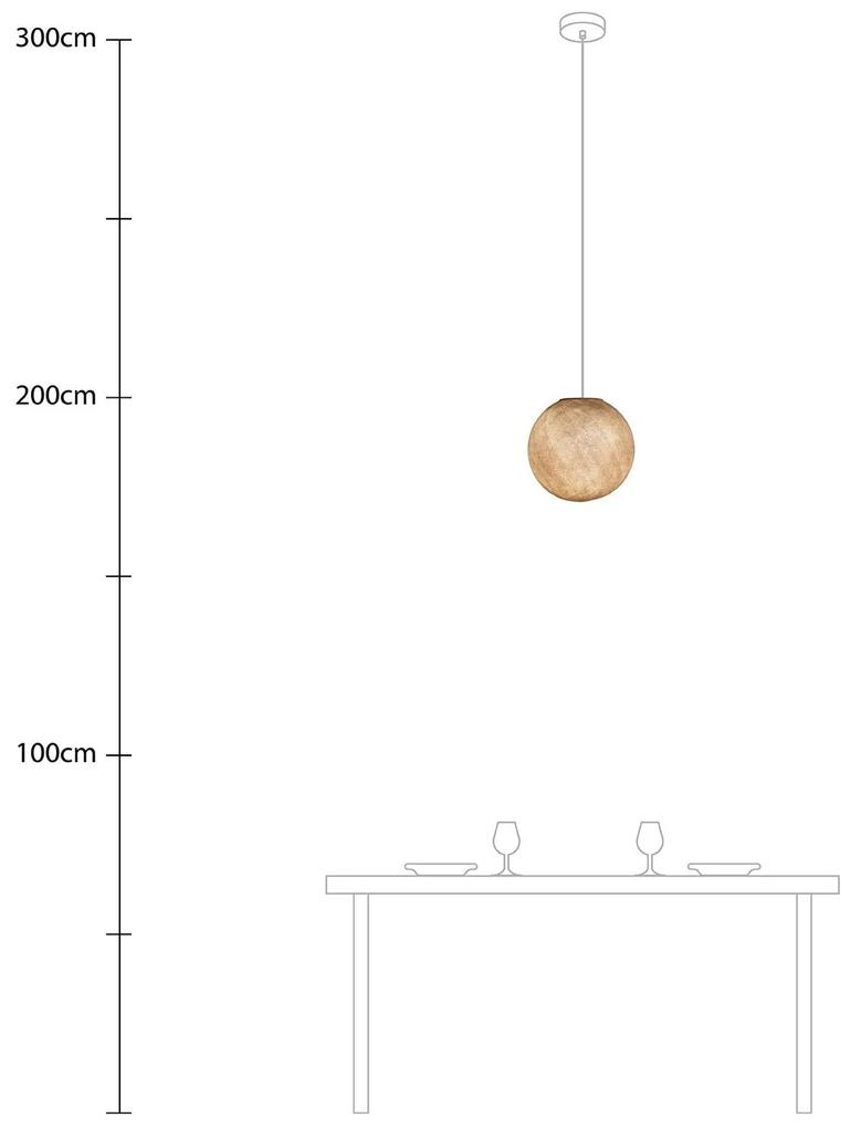 creative cables Závěsná lampa se stínidlem koule z PE vlákna, polyester Barva: Béžová, Průměr: S - Ø 31 Cm