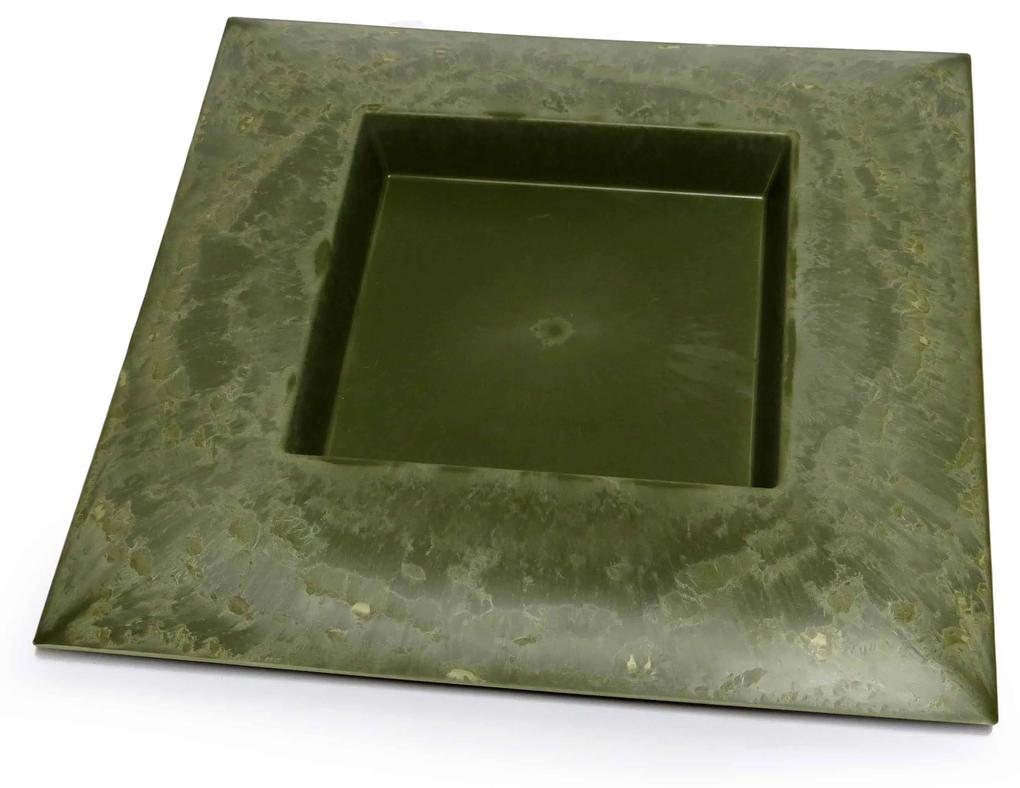 Dekorační talíř zelený 40x40cm