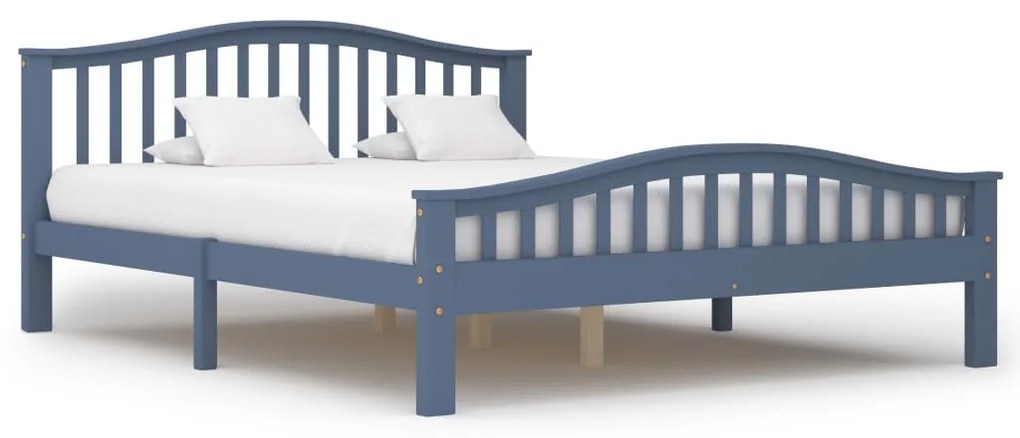 Rám postele Altoona - šedý - masivní borové dřevo | 160x200 cm