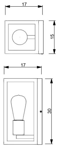 Nástěnné svítidlo FRAME 1xE27/60W/230V