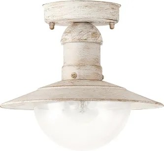 Brilagi - Venkovní stropní svítidlo MOLDE 1xE27/60W IP44 bílá/patina