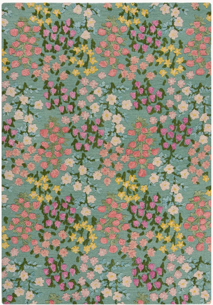 Ručně všívaný vlněný koberec Emilia Floral