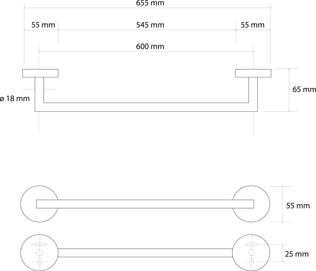 Sapho, X-ROUND GOLD držák ručníků, zlatá, XR404GB