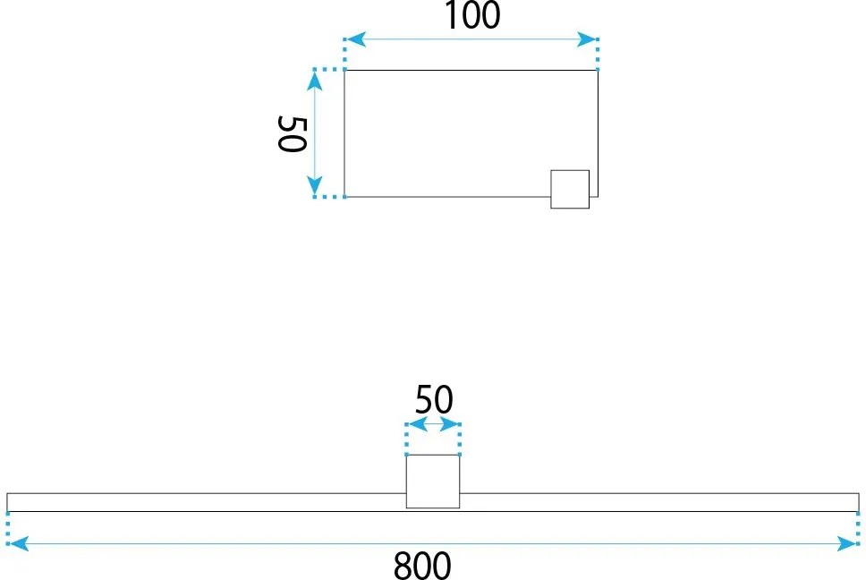 Toolight Rea, Koupelnové nástěnné LED svítidlo SWE045-1W 80 cm GOLD, OSW-20145