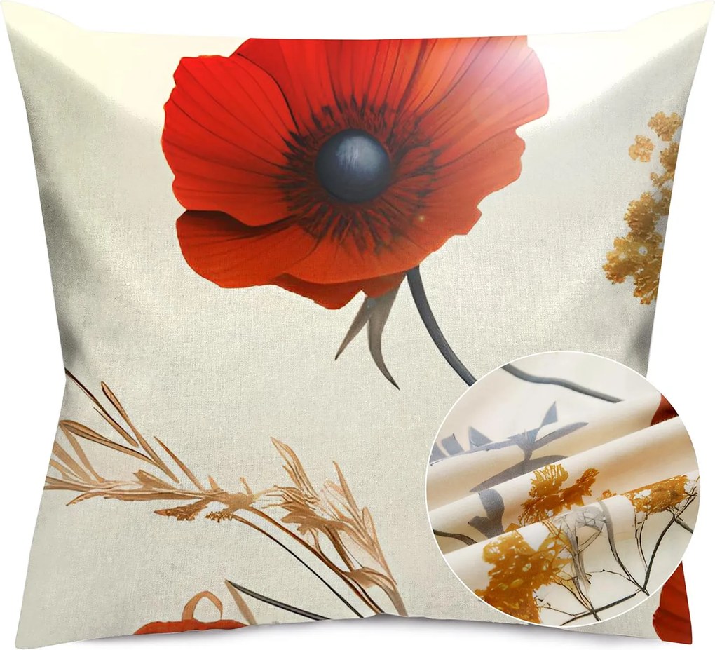 SATÉNOVÝ POVLAK NA POLŠTÁŘ SATYNLOVE PREMIUM 40X40 CM KVĚTY