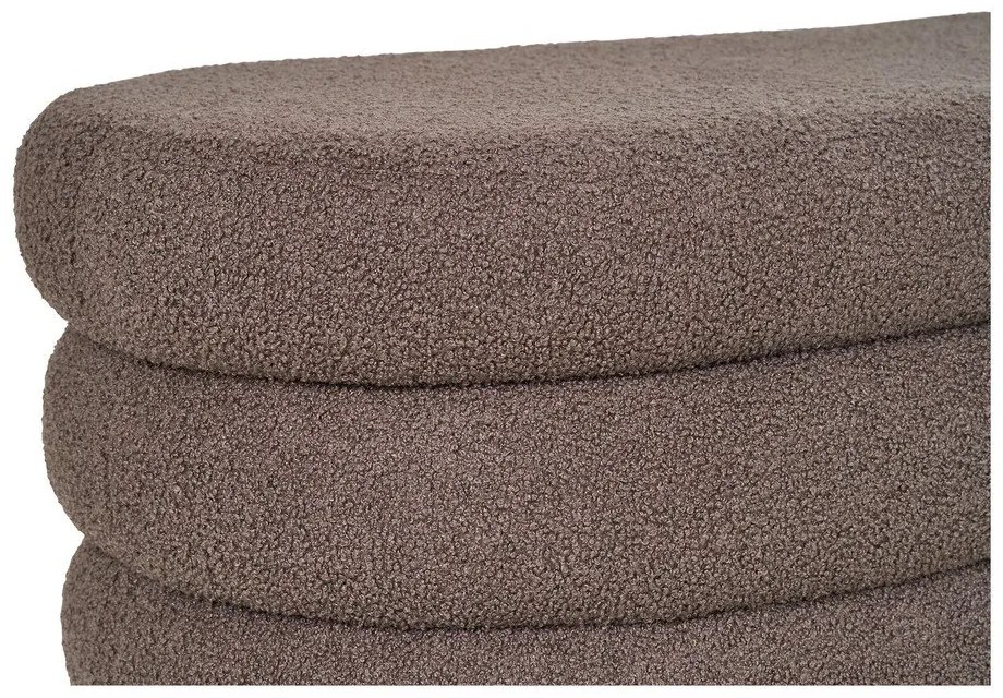 Hnědá lavice z textilie bouclé Dartford – House Nordic