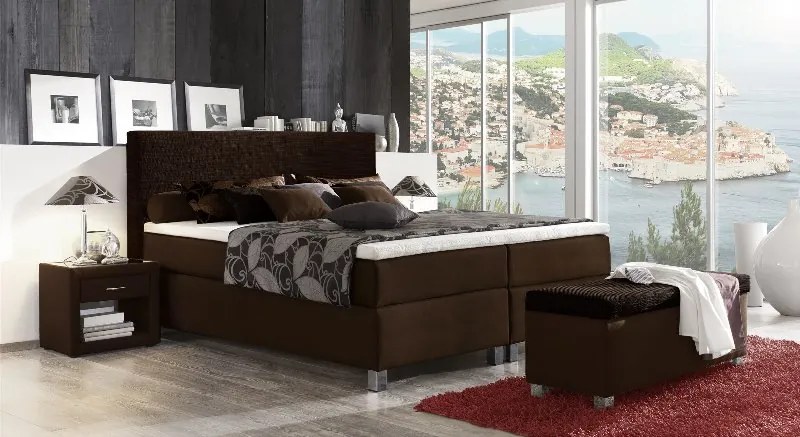 Postel 210x220 boxspring Dita kontinentální americká - výběr barev