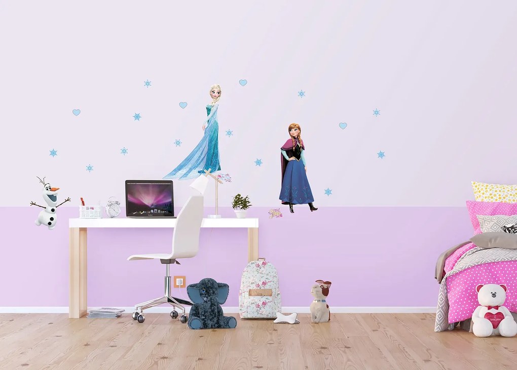 Dětská samolepka na zeď Disney Frozen – Elsa, Anna a Olaf | 65 x 85 cm | DDK1797