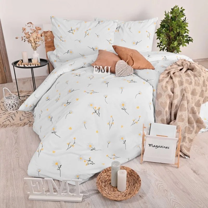 Povlečení bavlněné Sedmikrásky EMI, Standardní set jednolůžko obsahuje 1x 140x200 + 1x 70x90 Biano.cz