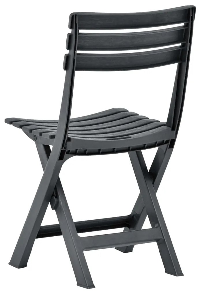 Skládací zahradní židle 2 ks plast antracitové - Default Title