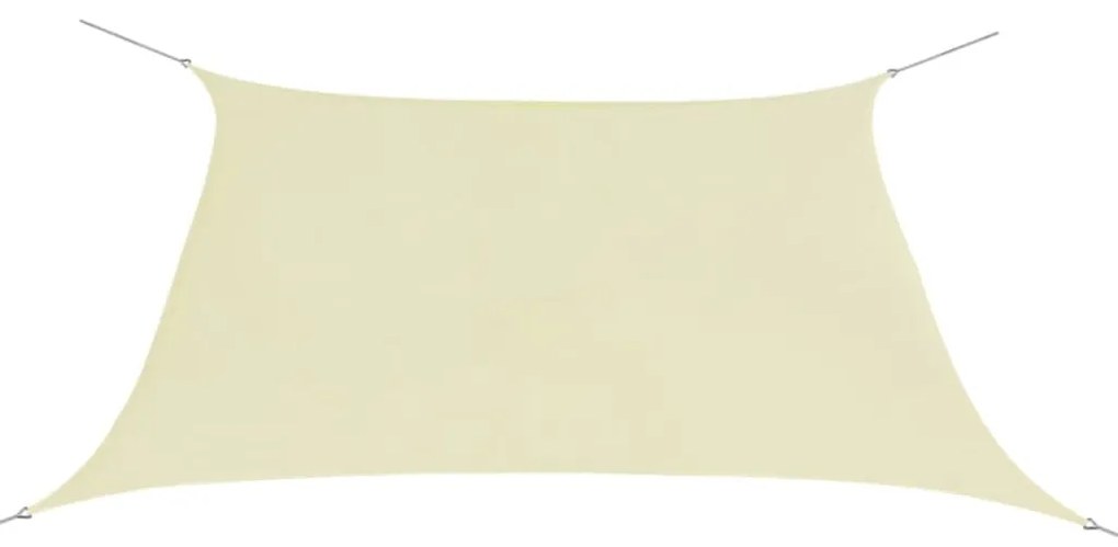 vidaXL Plachta proti slunci, oxfordská látka, čtverec 3,6x3,6m krémová