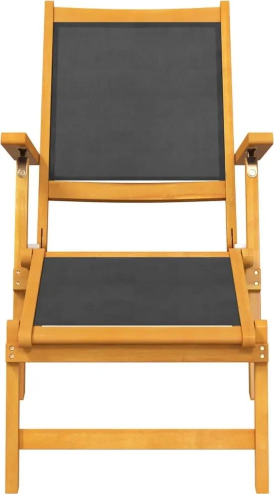 vidaXL Skládací zahradní židle 2 ks masivní akáciové dřevo a textilen [3120441] Barva: Hnědá