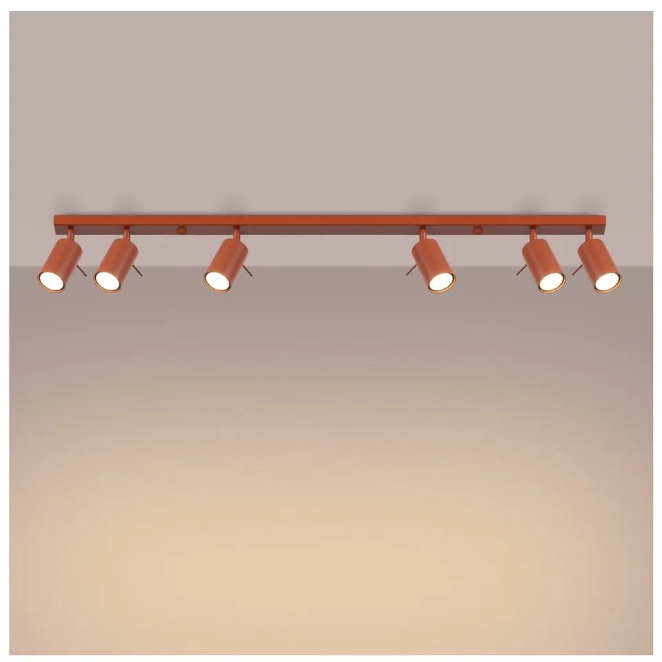 Bodové svítidlo v cihlové barvě 6x117 cm Etna – Sollux