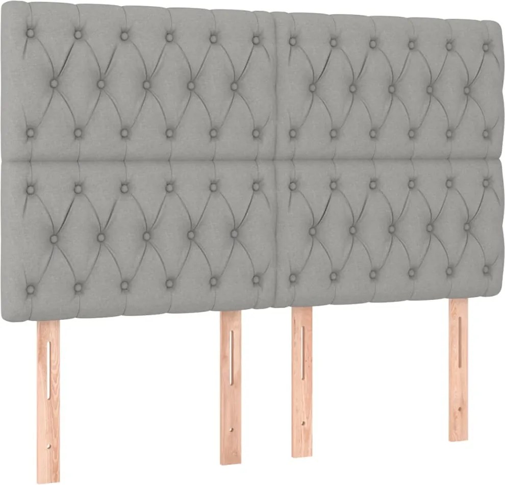 Box spring postel s matrací světle šedá 140 x 190 cm textil 3136829