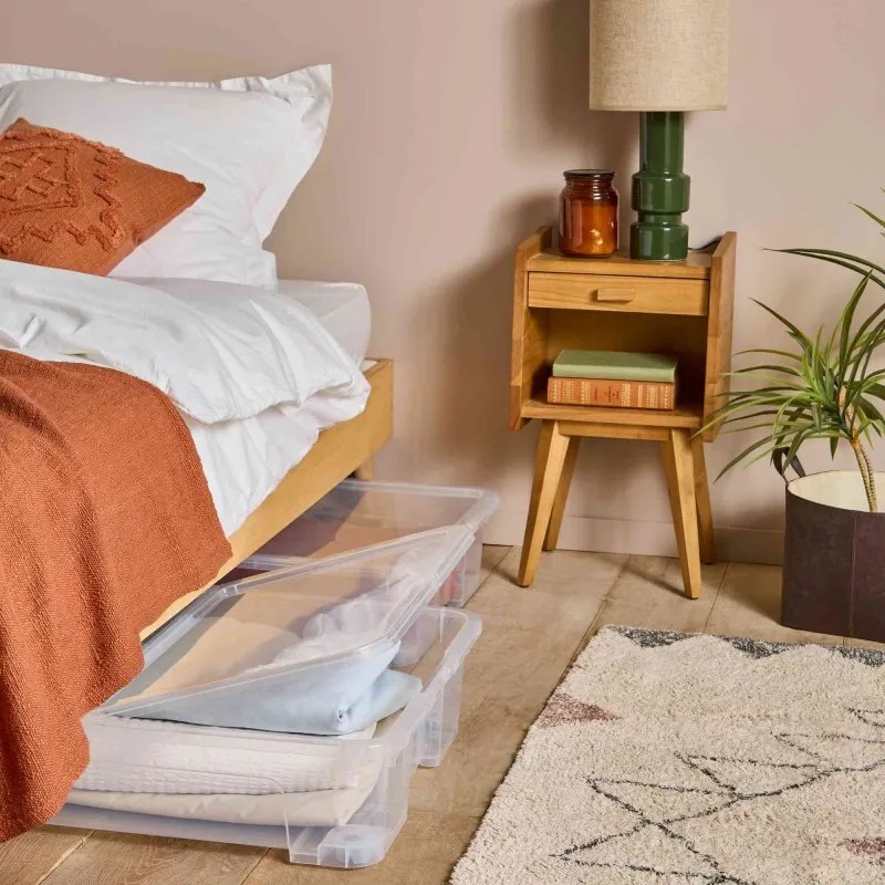 SUNDIS Úložný box pod postel VIEW BOX 50 L – pod postel, s víkem a kolečky