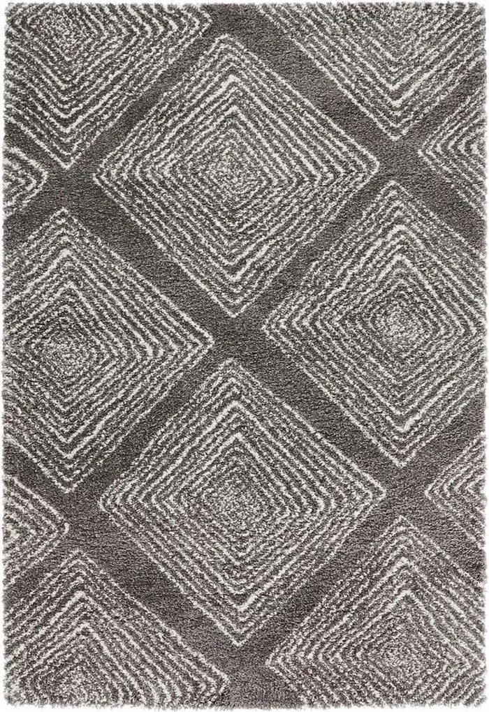 Grafitový koberec shaggy boho Mint Rugs 120 x 170 cm