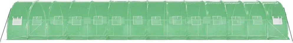 Skleník s ocelovým rámem zelený 42 m² 14 x 3 x 2 m 3188044