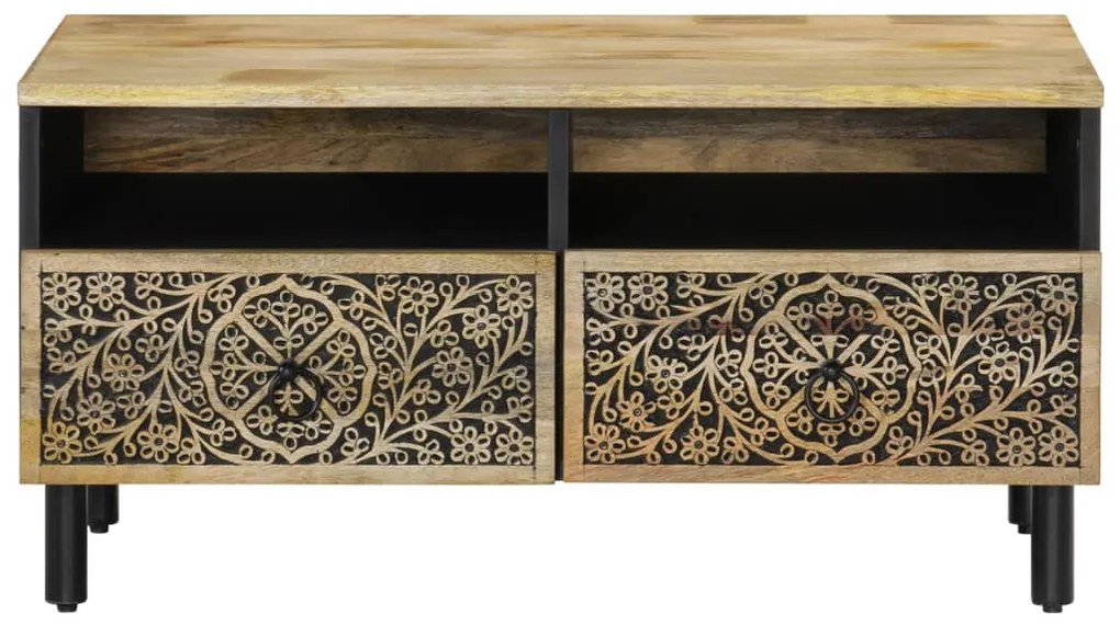 Konferenční stolek 80 x 54 x 40 cm masivní mangovníkové dřevo - Default Title