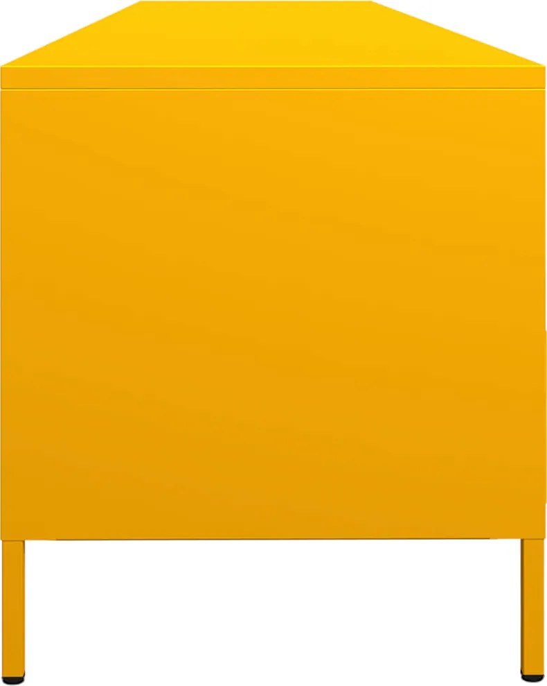 TV skříňka žlutá 202 x 39 x 43,5 cm ocel válcovaná za studena 3307158