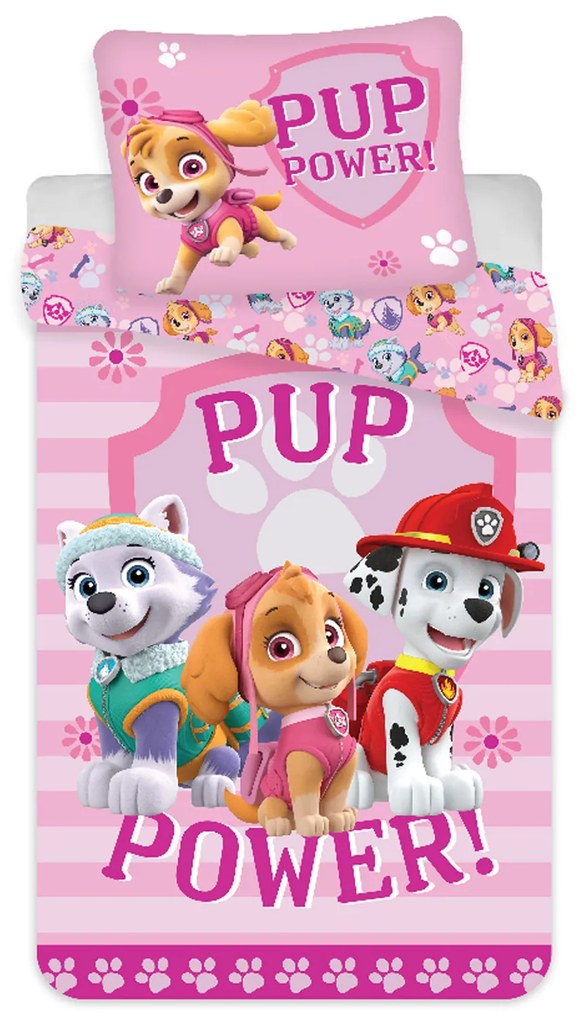DĚTSKÉ BAVLNĚNÉ POVLEČENÍ PAW PATROL 100X135 CM, 1KS 40X60 CM VZOROVANÉ