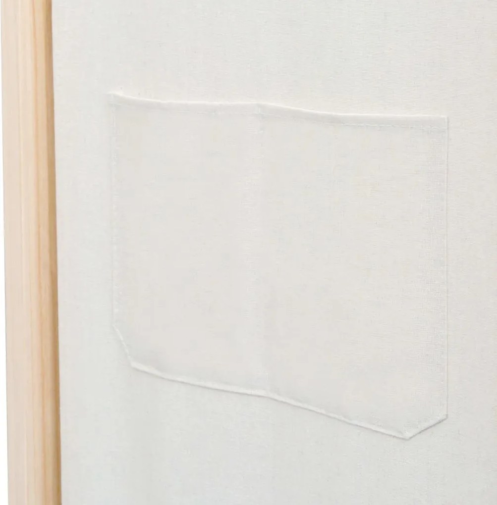 4dílný paraván krémový 160 x 170 x 4 cm textil 248173