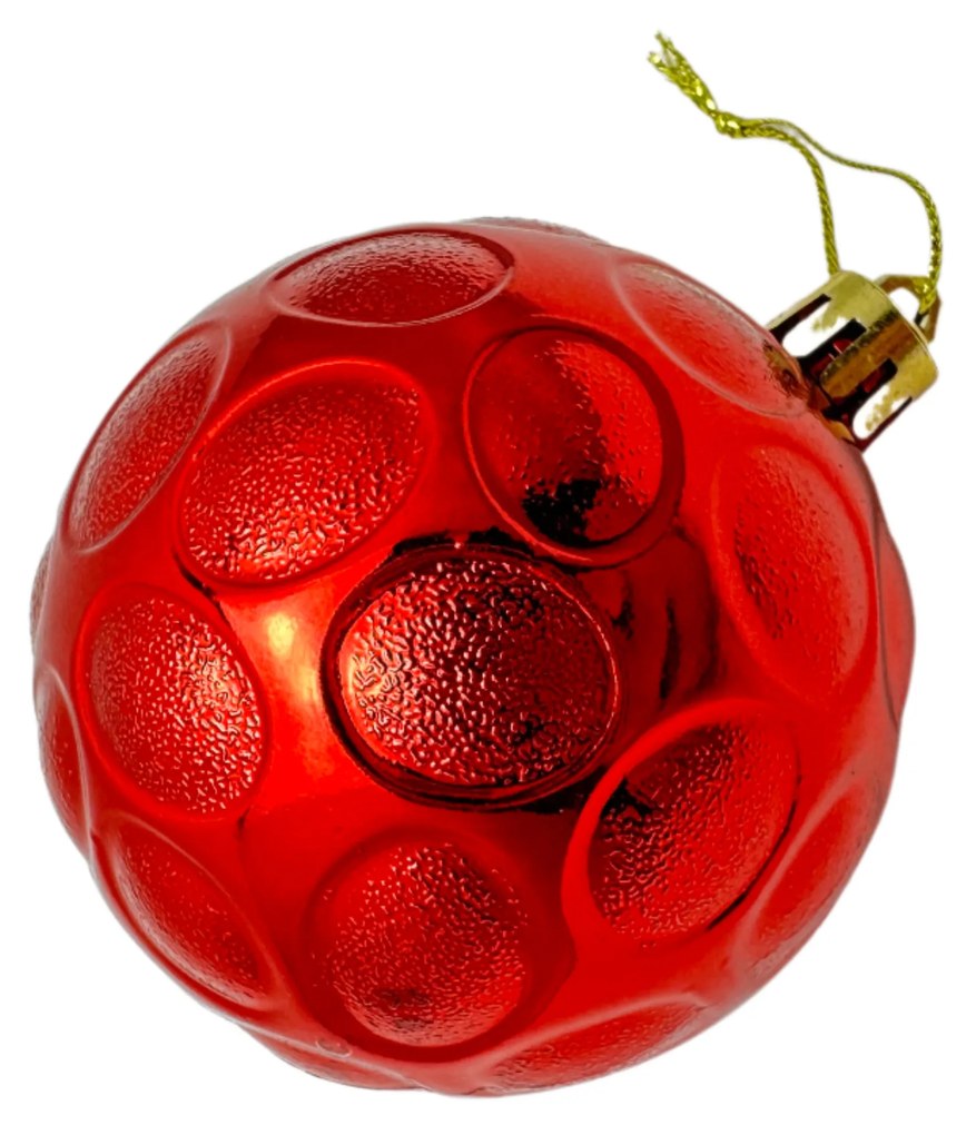 Sada vánočních ozdob na stromek, koule, 7cm, 8ks, různé barvy na výběr Barva: Červená