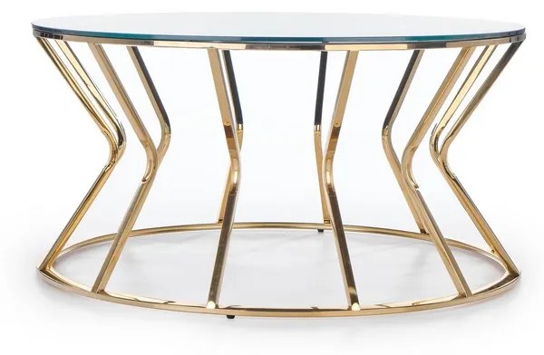 Konferenční stolek Afina, bílá / zlatá