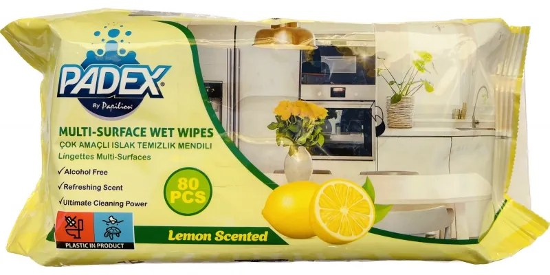TP Papilion PADEX úklidové ubrousky universální lemon 80 ks