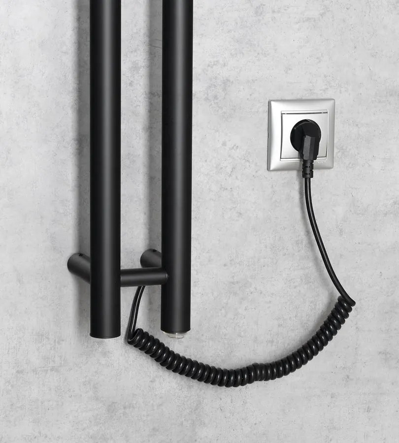 Sapho Sapho, PAPINADO elektrický sušák ručníků, 109x1200mm, 40W, černá mat, ER340