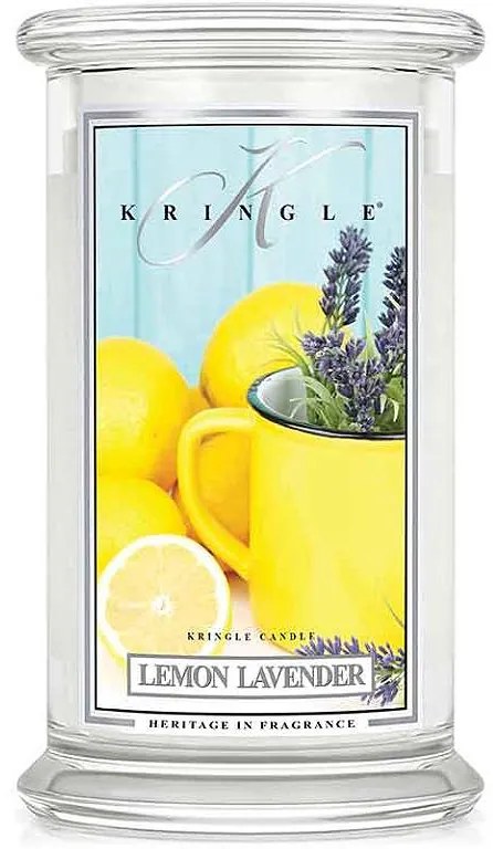 Kringle Candle – vonná svíčka Lemon Lavender (Citron a levandule), 624 g