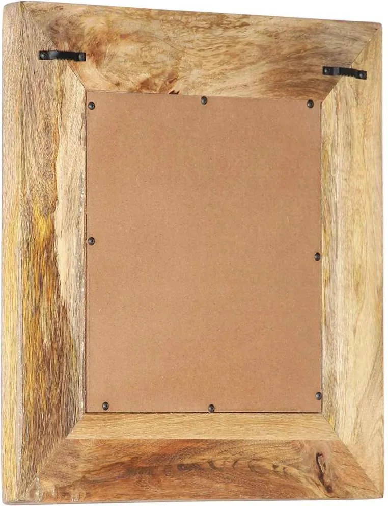 Ručně vyřezávané zrcadlo 50 x 50 x 2,6 cm masivní mangovník 321644