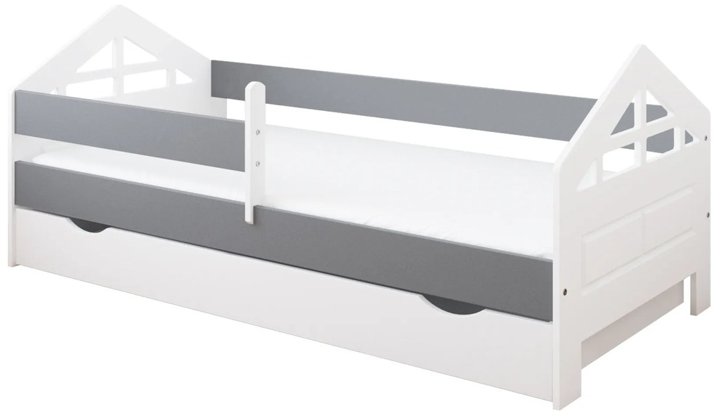 BabyBeds Dětská postel ALA Velikost postele: 180x80 cm, Barevné provedení: Bílá, Úložný prostor: Ne, bez úložného prostoru Bílá