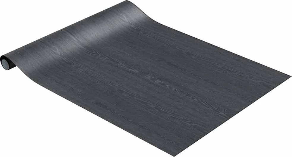 Samolepicí tapeta na nábytek tmavé dřevo 500 x 90 cm PVC 146115