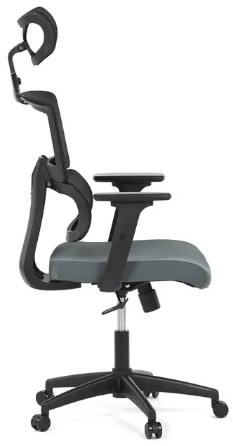 Kancelářská židle, houpací mechanismus, šedá síťovina, KA-B1025 GREY