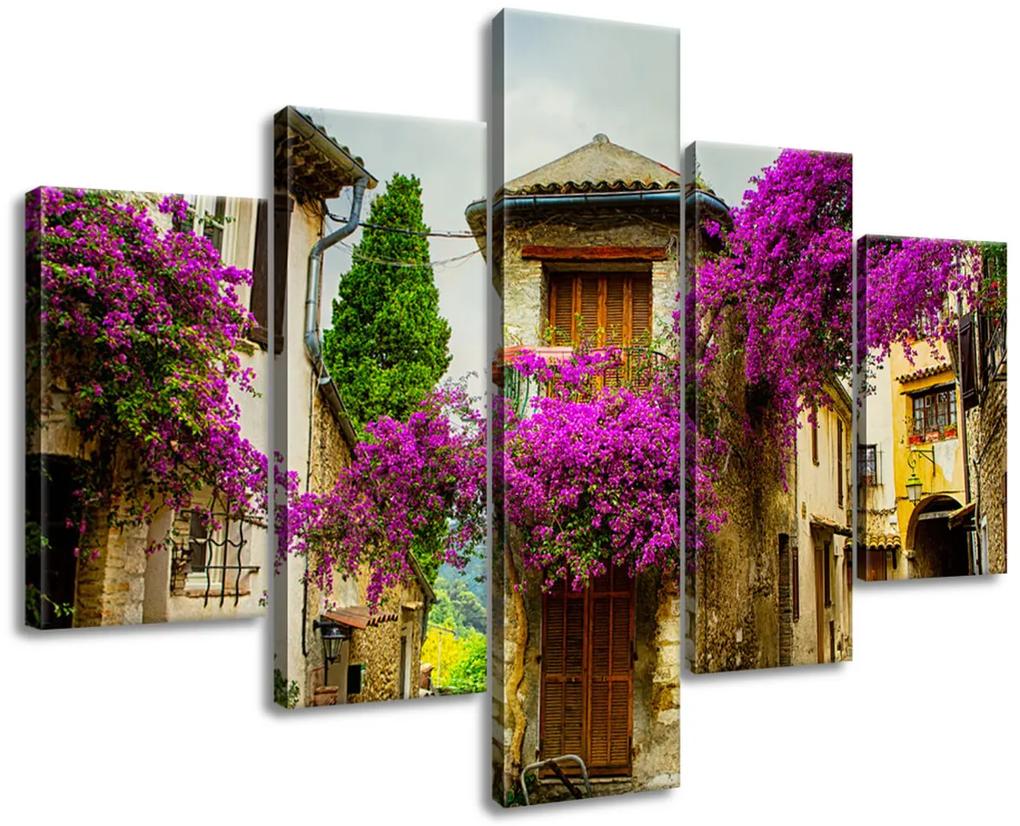 Gario Obraz na plátně Staré město v Provence - 5 dílný Rozměry: 100 x 70 cm