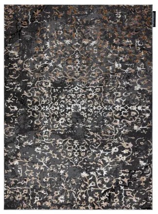 Moderní koberec DE LUXE 2080 ornament vintage Strukturální šedá velikost 240x340 cm | krásné koberce cz